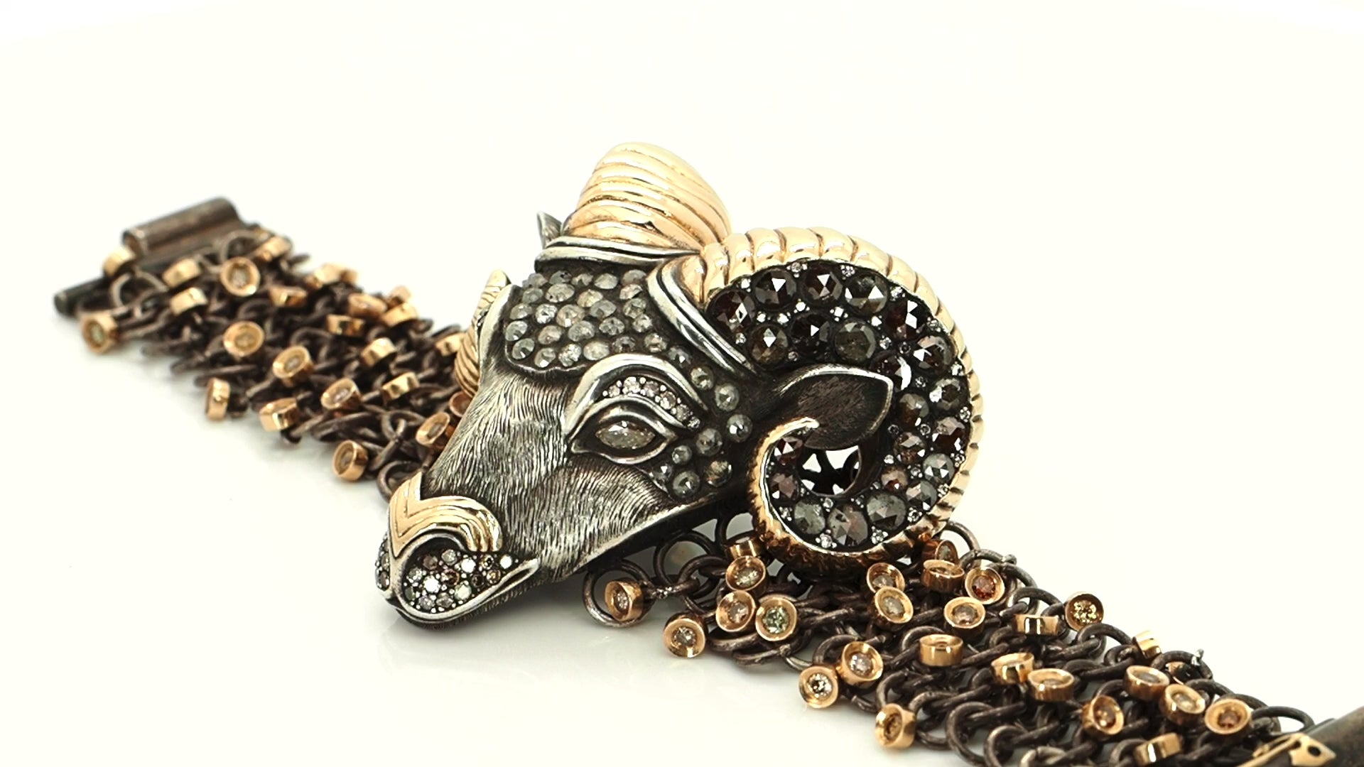 Ram Bracelet with Diamonds Signature Series – tarujewelry