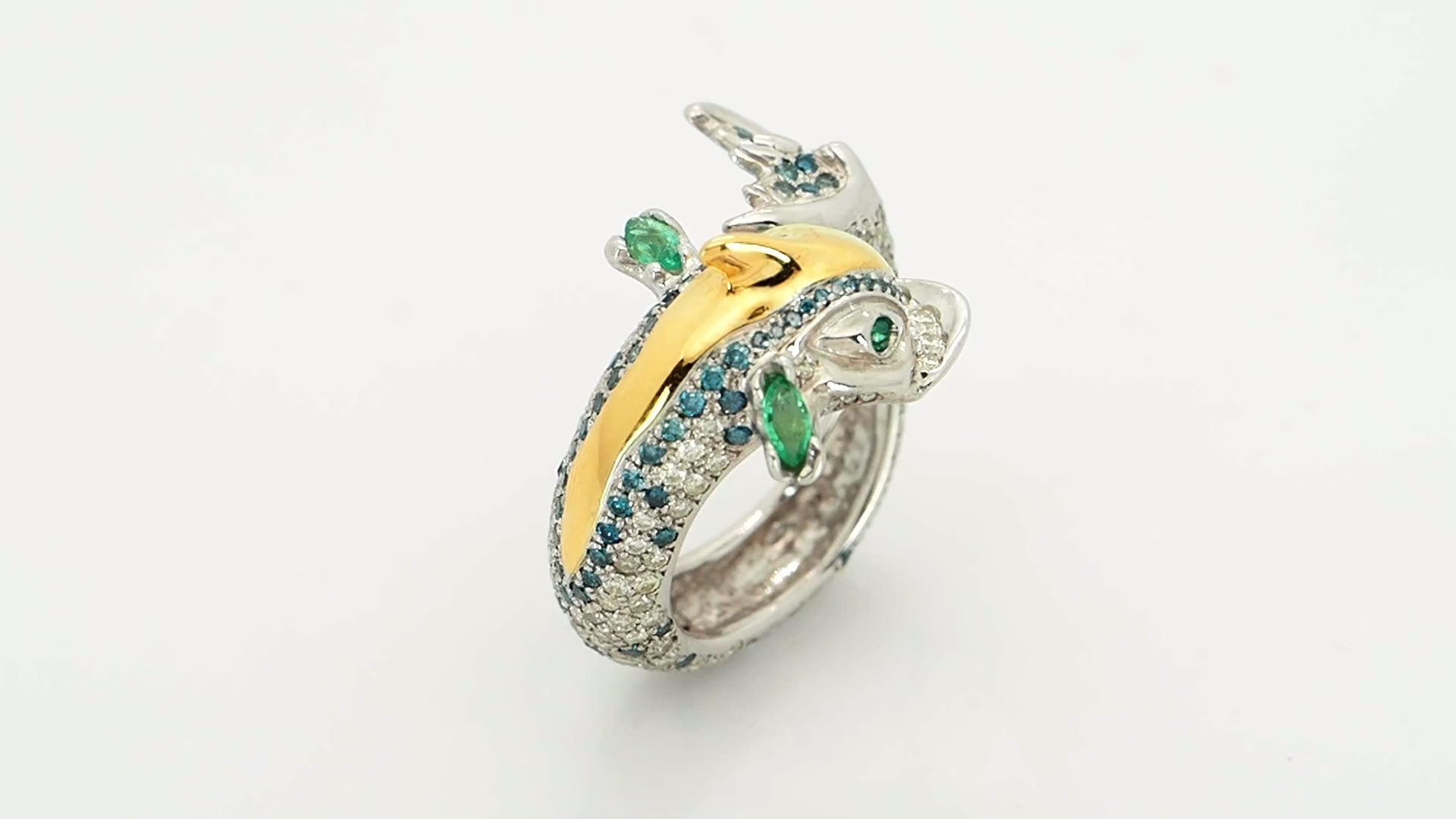 Dolphin Ring with Diamonds – tarujewelry